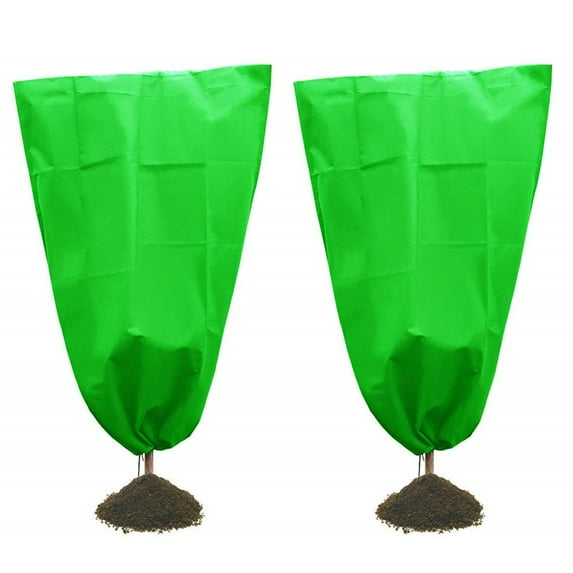 2 Packs Plant Covers Drawstring Frost Plant Protection Cover Bags ...