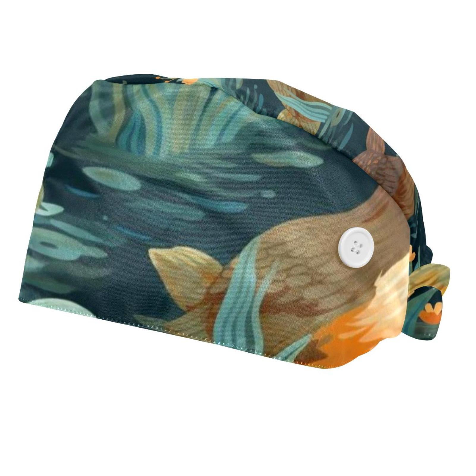 2 Packs Platypus Surgical Cap with Buttons for Long Hair - Walmart.com