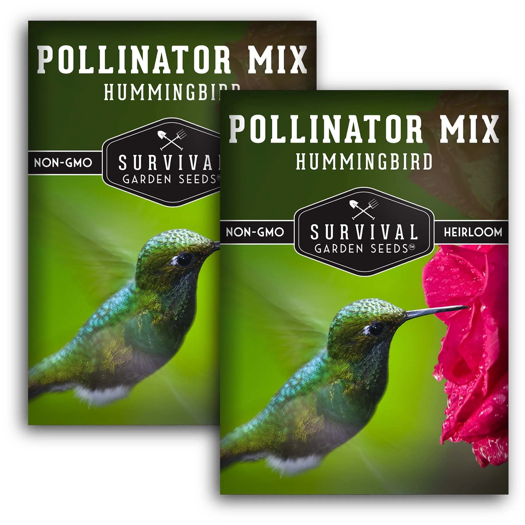 2 Packs Pollinator Mix - Seeds for Hummingbirds - Non-GMO Heirloom ...