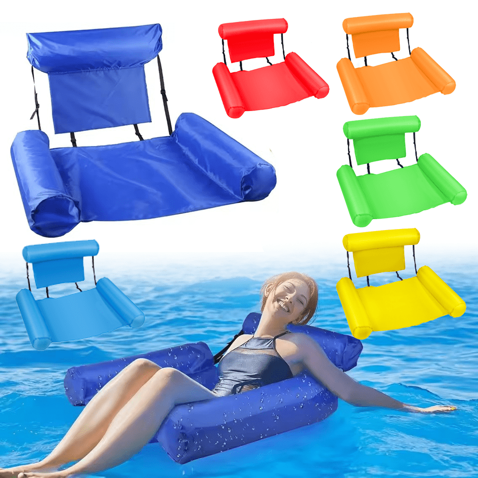2 Packs Pool Floats Chair for Adult Hammock Inflatable Pool Lounge ...