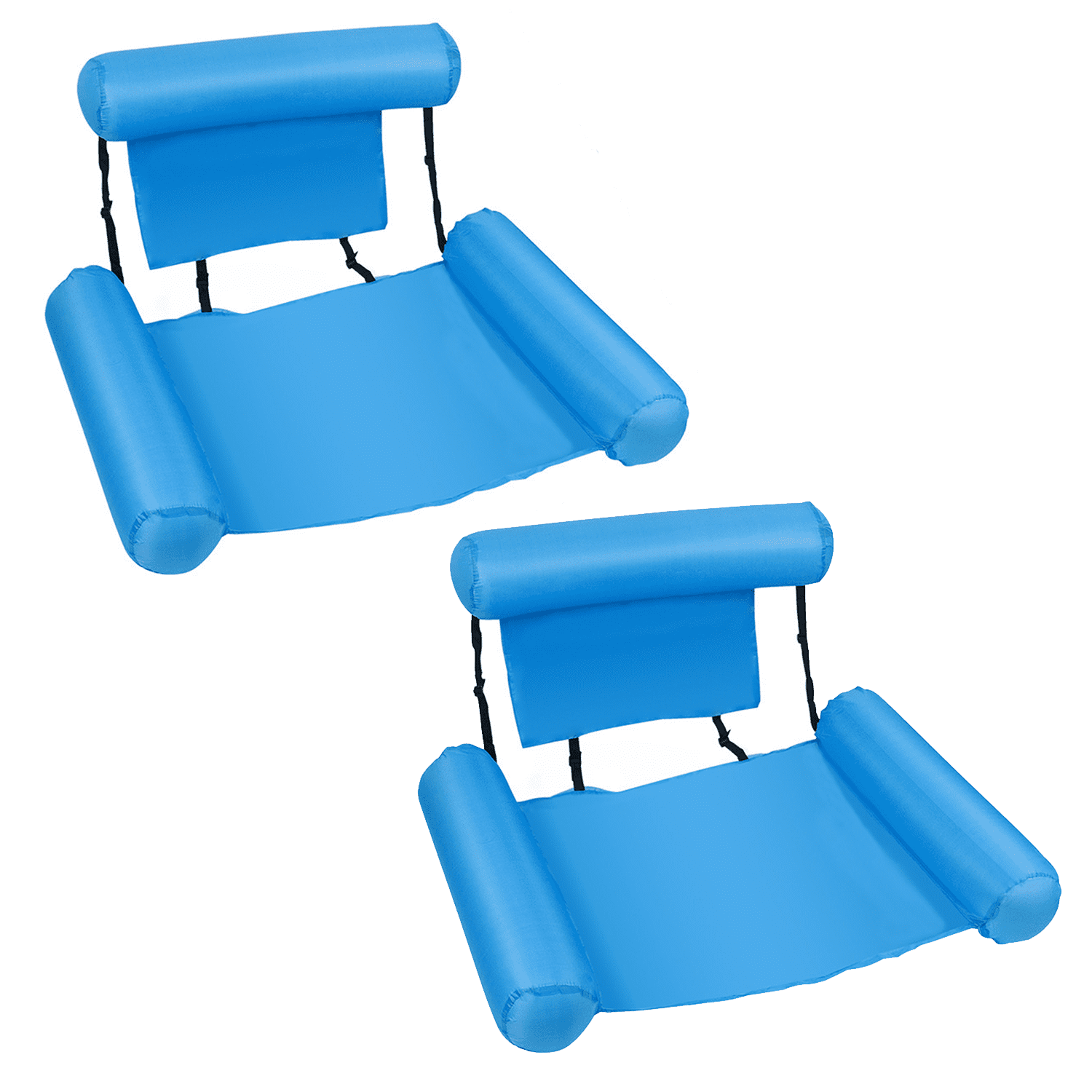2 Packs Pool Floats Chair for Adult Hammock Inflatable Pool Lounge ...