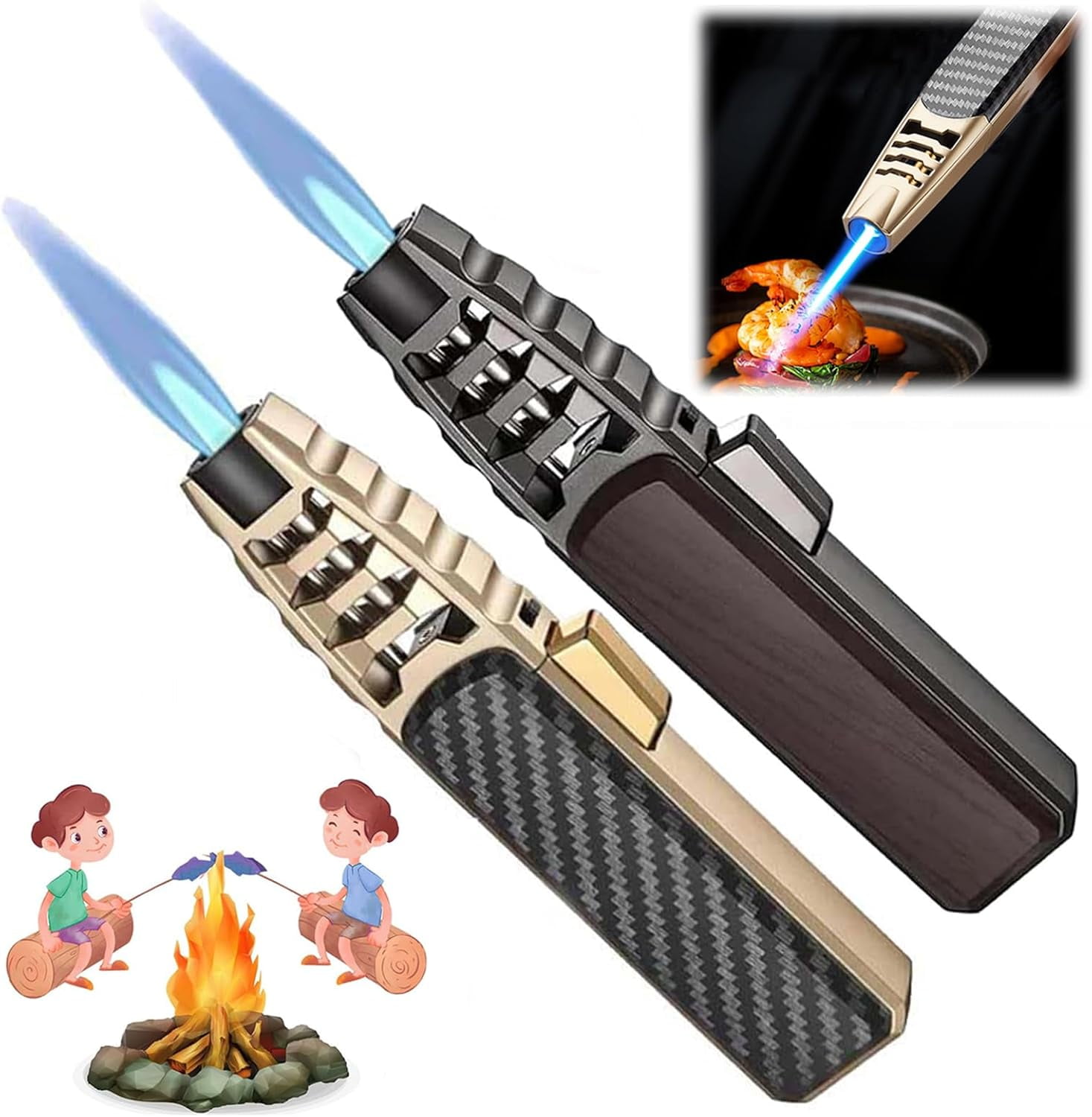 2 Packs Portable Brightfire, Turbine Jet Bright Fire Lighter, Windproof ...