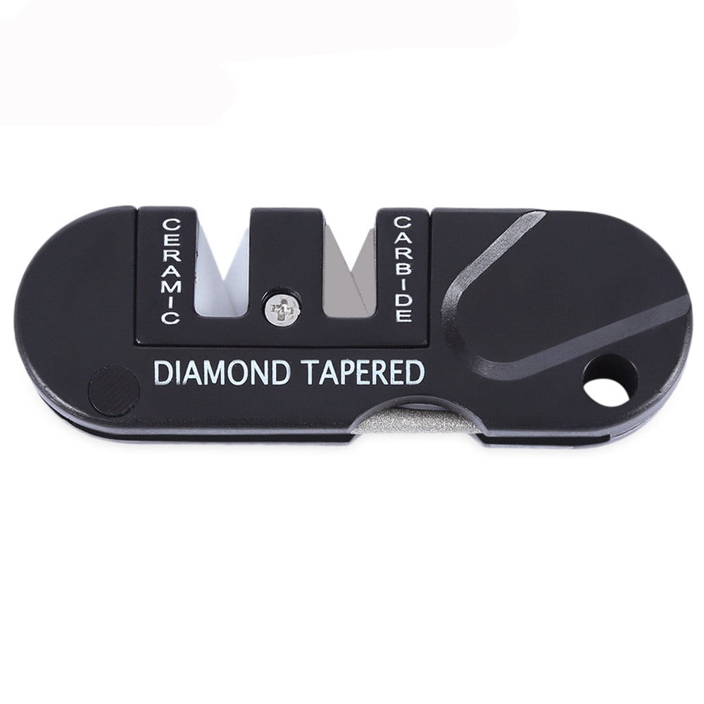 2 Packs Portable Knife Sharpener Diamond Carbide Ceramic Folding Tool ...