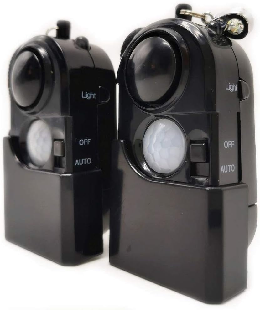 2 Packs Portable Mini Motion Detector Alarm-120DB Ear-Piercing Siren ...