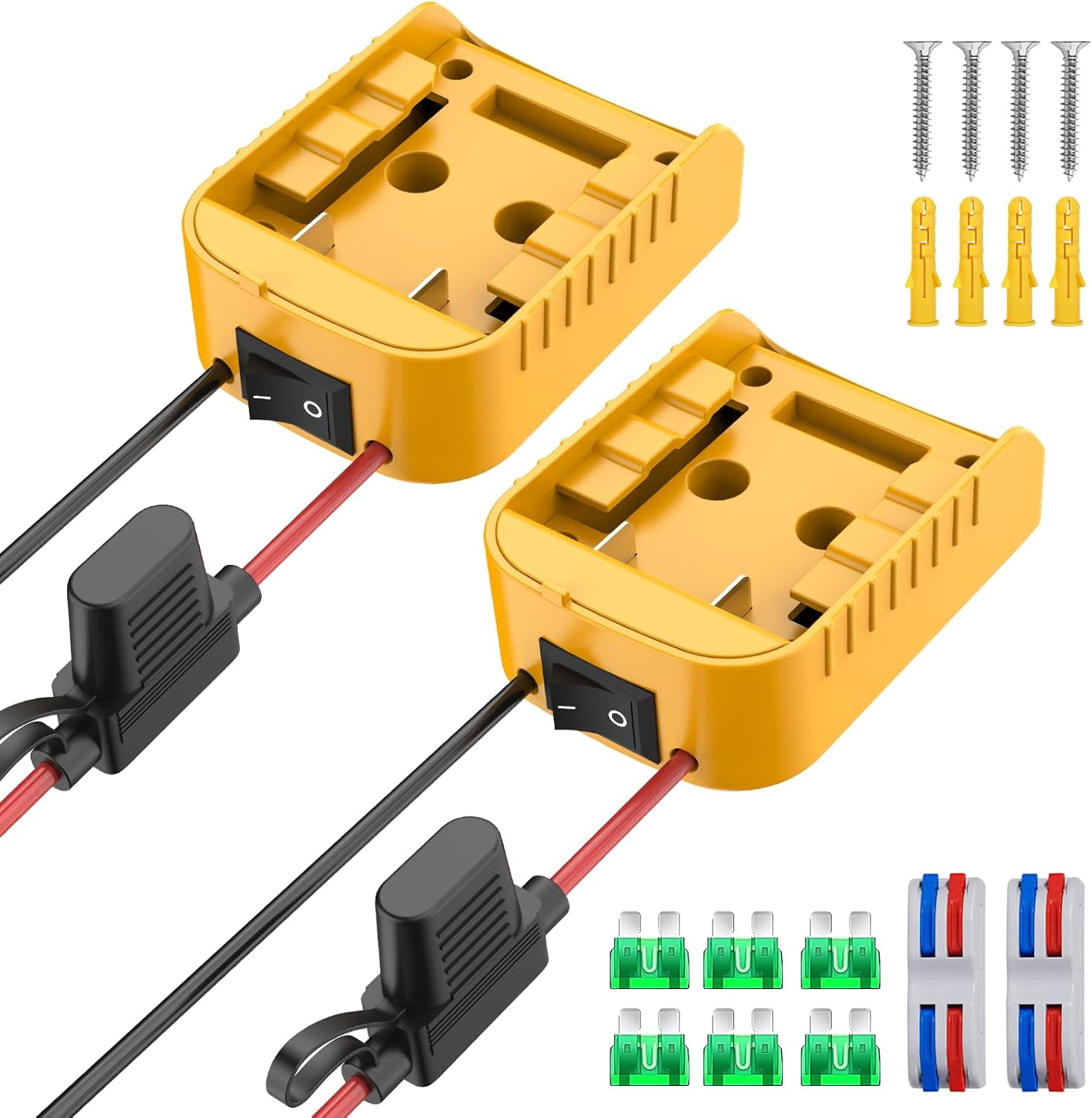 2 Packs Power Wheel Adapter Compatible with Dewalt 20V Battery ...