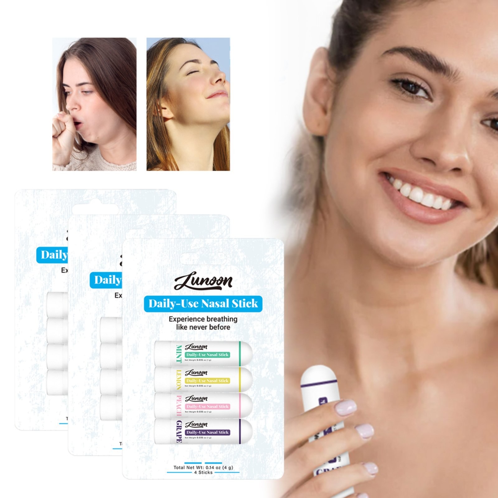 2 Packs Pox Patch & Nose patch,Nasal Stick Nasal Inhaler Portable Nasal ...