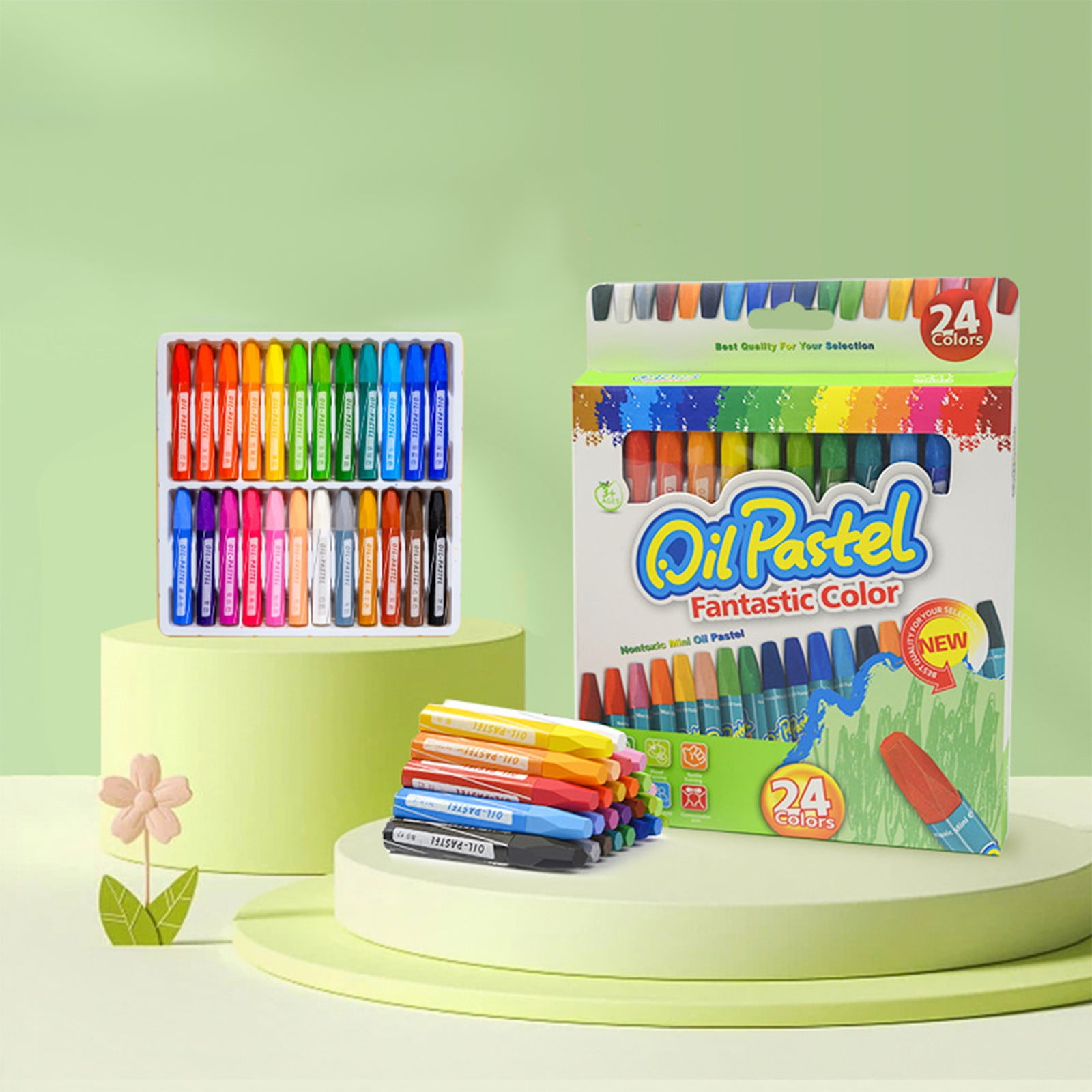 2 Packs Professional Oil Pastels Set, Hexagon Art Drawing Sticks for ...