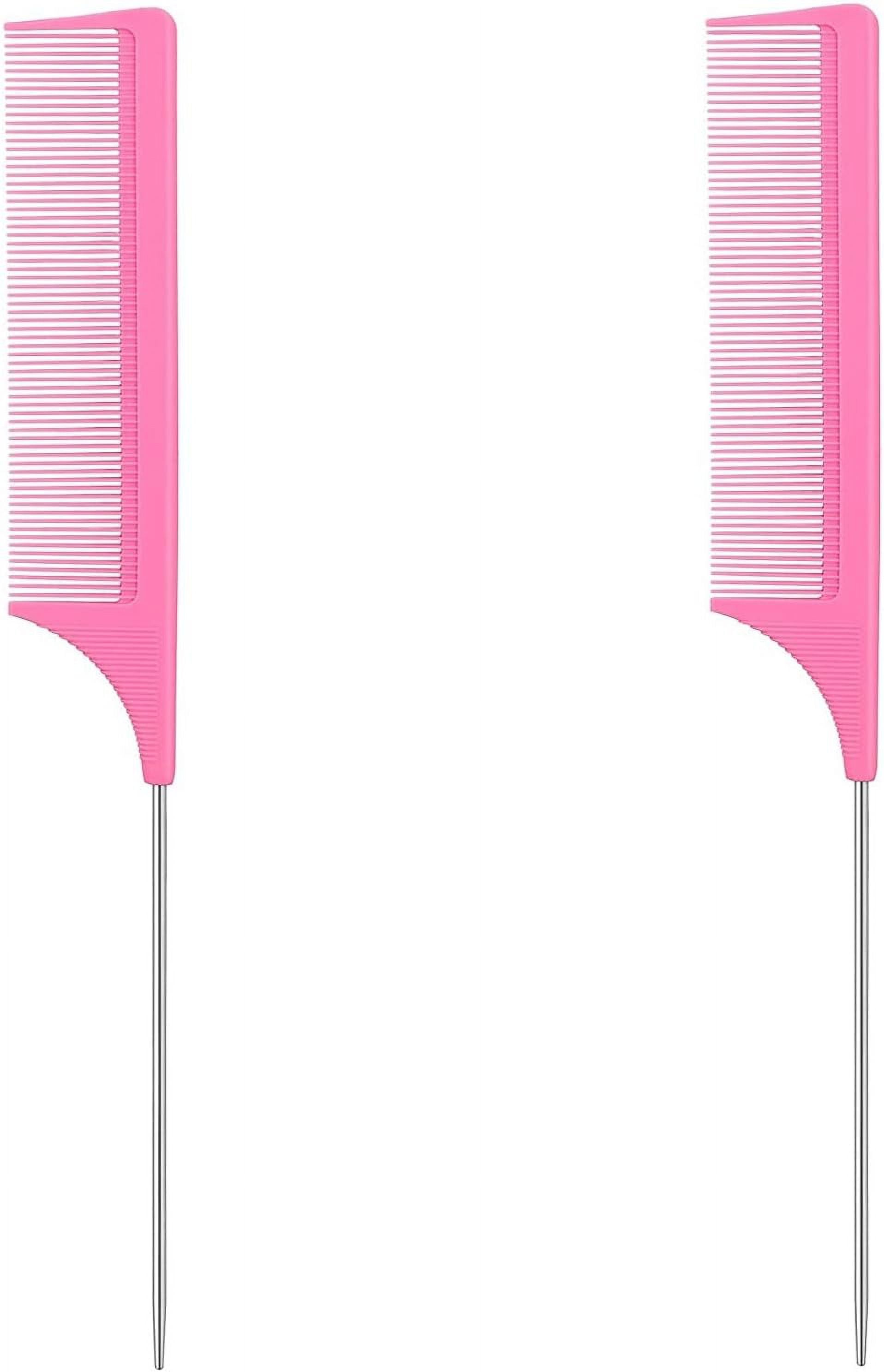 2 Packs Rat Tail Comb Fiber Teasing Combs Rat Tail Lifting Combs ...
