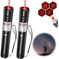 [2 Packs] Rechargeable Red Beam Flashlight Long Distance Range for TV ...