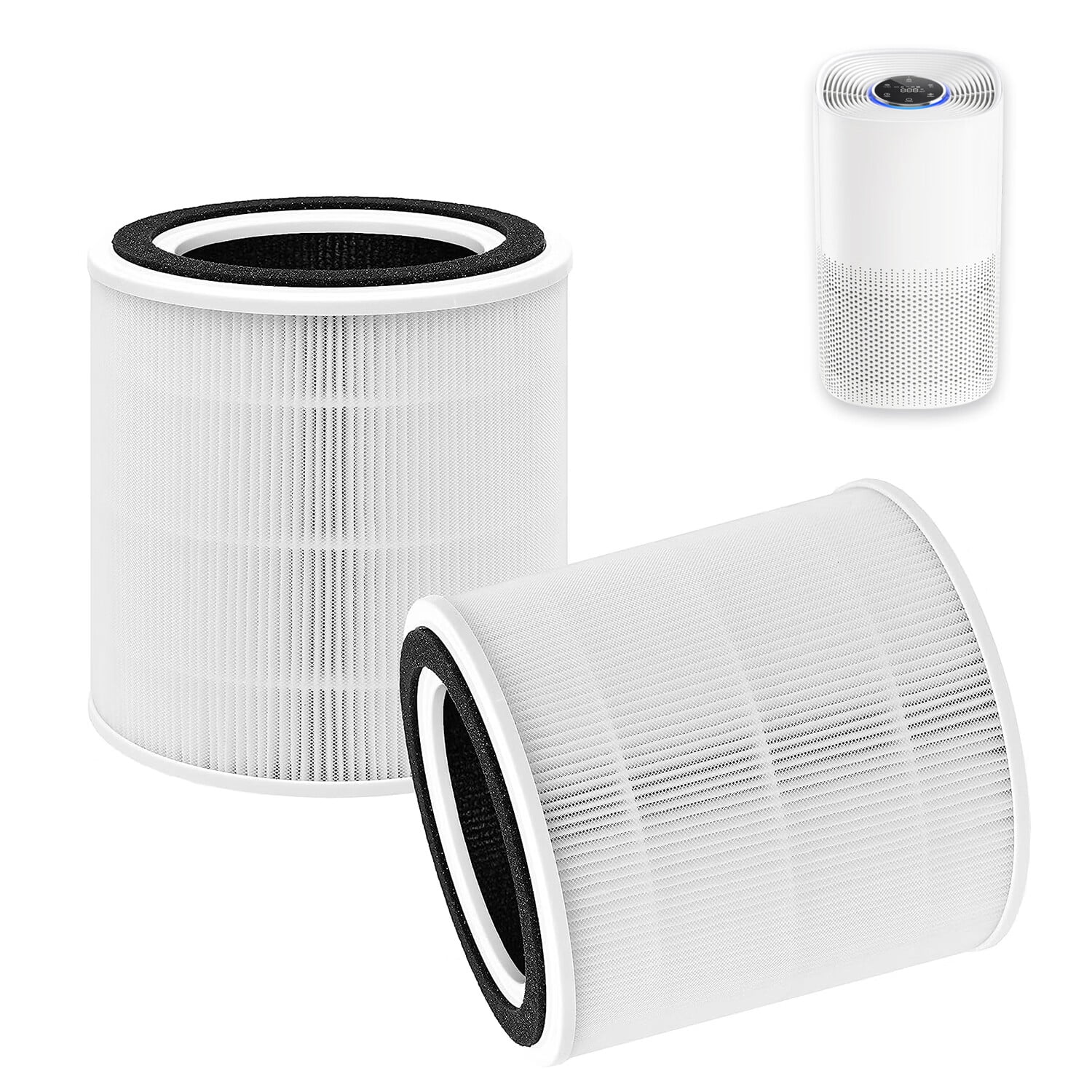 TaoTronics 2-Pack TT-AP005 Replacement Filter, 3-in-1 H13 True HEPA ...