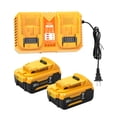 SUNBAT 20V Max 6000mAh DCB200 Battery Pack, DCB102 Charger Compatible ...