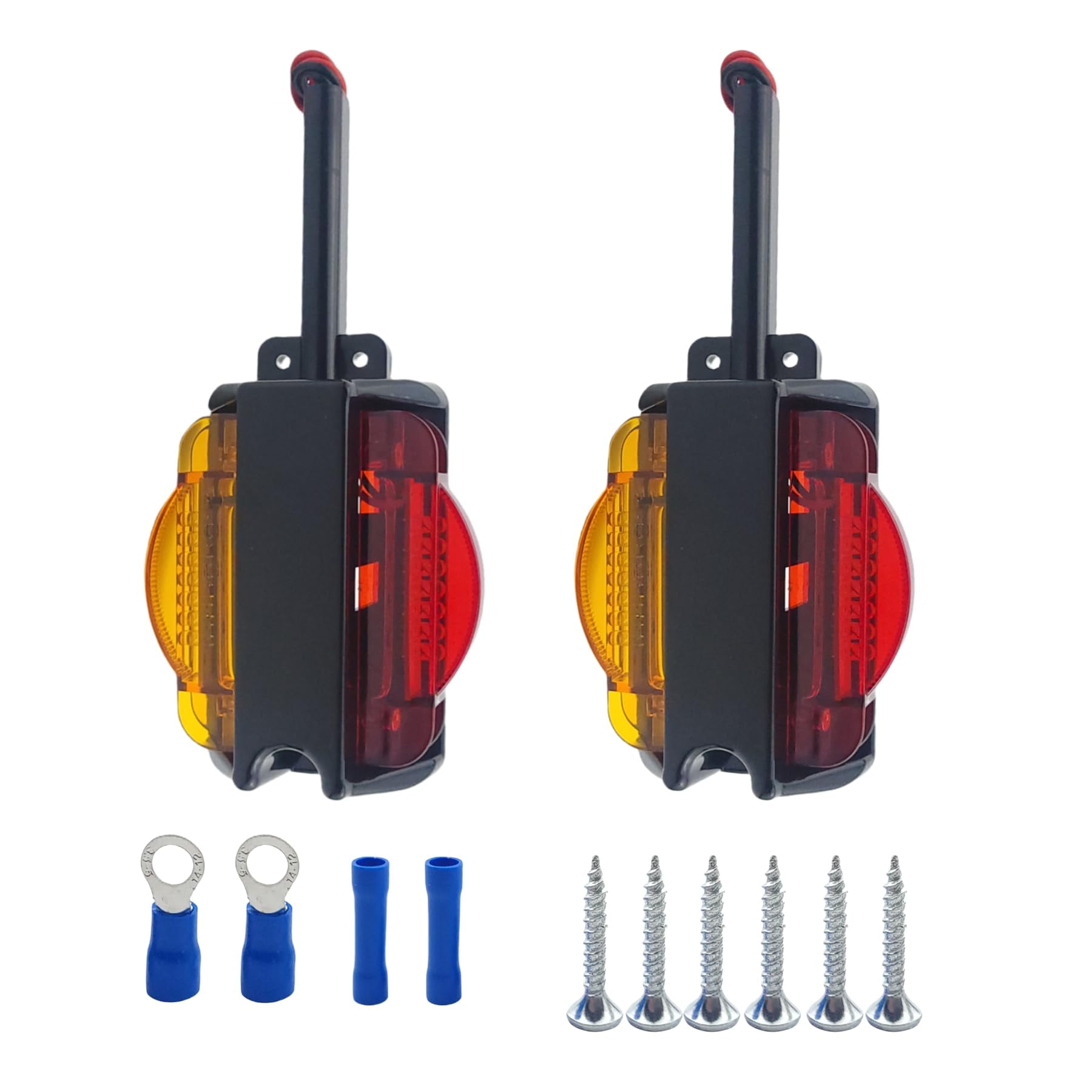 2 Packs Right and MMF7 Left 4" LED Clearance Trailer Fender Lights ...