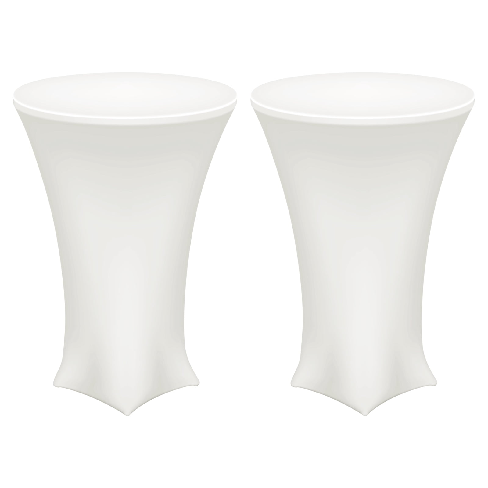 Uxcell Cocktail Tablecloth Spandex Stretch Tablecloth 2 Pcs Cream 24 ...
