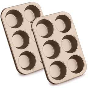 [20 PACK] Aluminum 6-Cup Muffin Pan - Disposable Aluminum Cupcake Pans ...