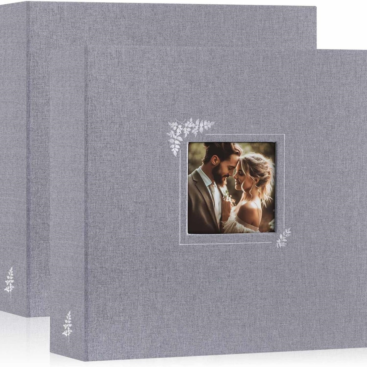 2 Packs Scrapbook Photo Album 12x12, Linen Window Design Cover Top Load ...