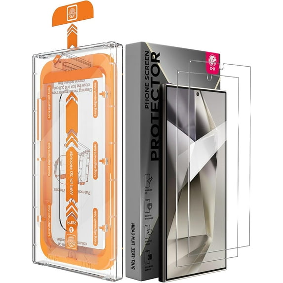 2 Packs Screen Protector for Samsung Galaxy S24 plus 6.8-inch - [Auto ...