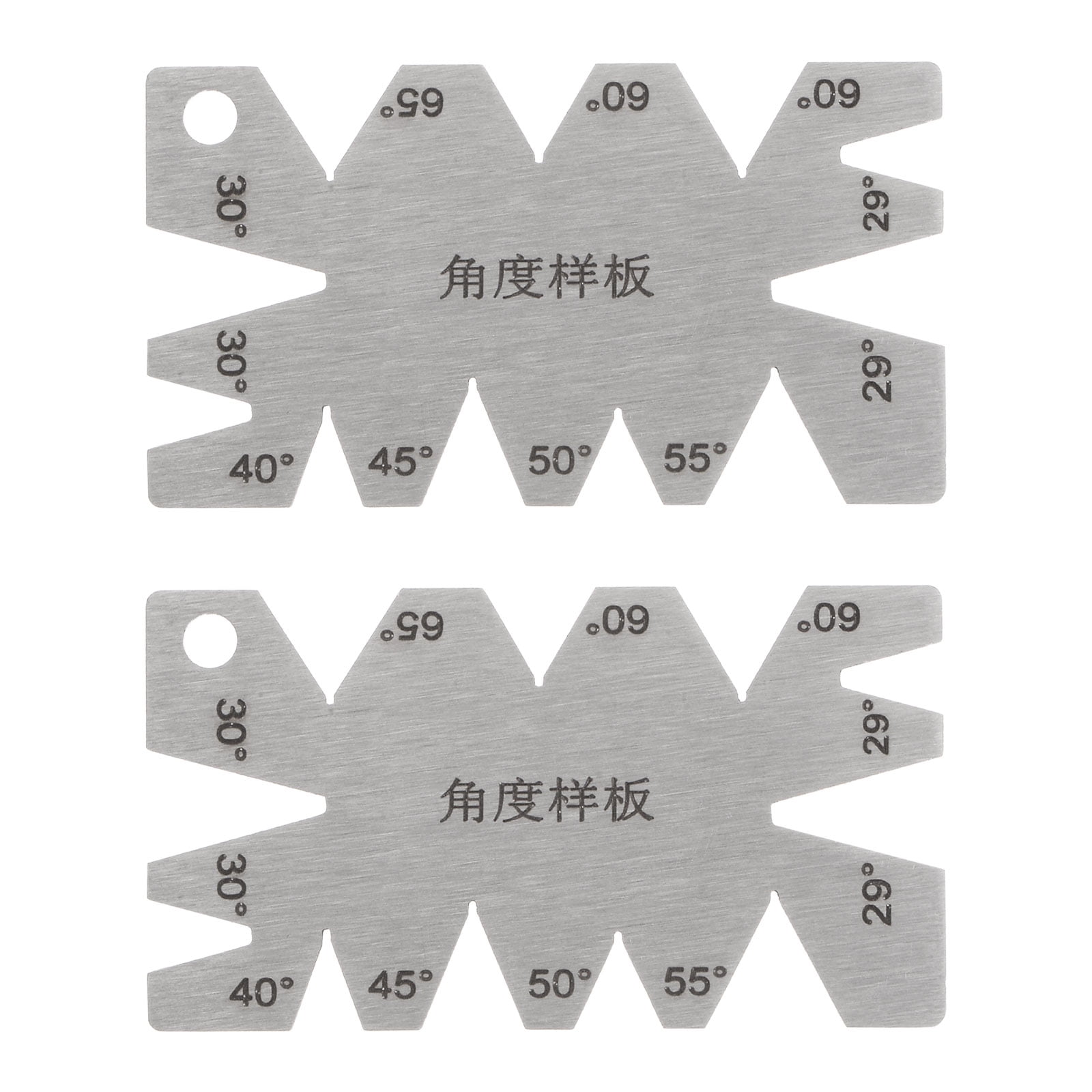 2 Packs Screw Thread Gauge Cutting Angle Gage Template 29 to 65 Degrees ...