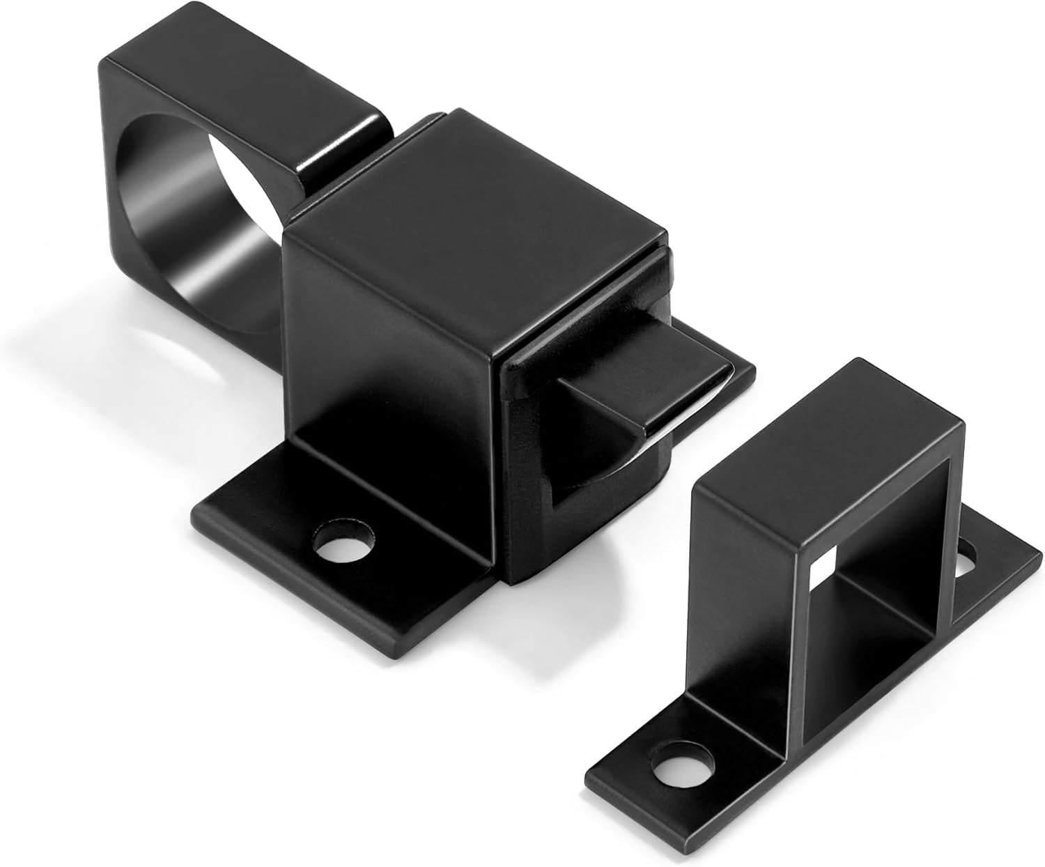 2 Packs Self-Closing Latches, Black Spring Door Lock, Aluminum Alloy ...