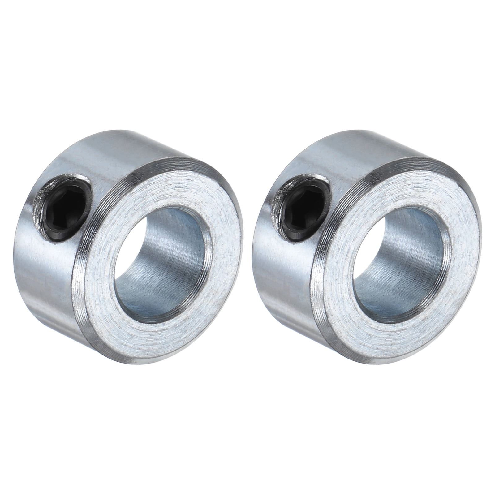 2 Packs Set Screw Collars 3/8" Bore Carbon Steel Shaft Collars, 3/4" OD ...