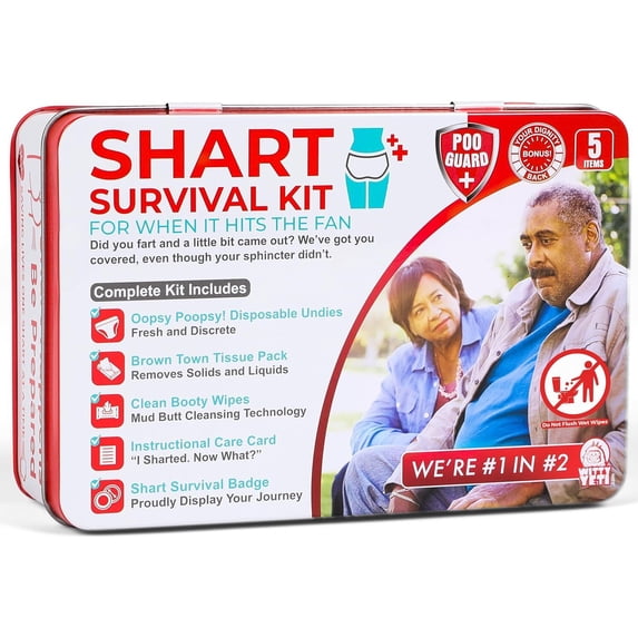 2 Packs Shart Survival Kit Funny Gift Set – Novelty Fart Potty Prank ...