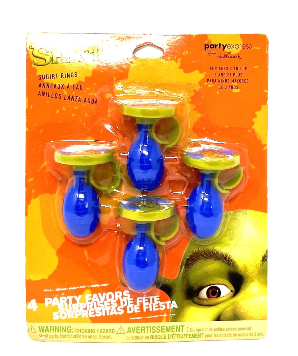 2 Packs - Shrek Squirt Ring Party Treats - 8 Rings - Walmart.com