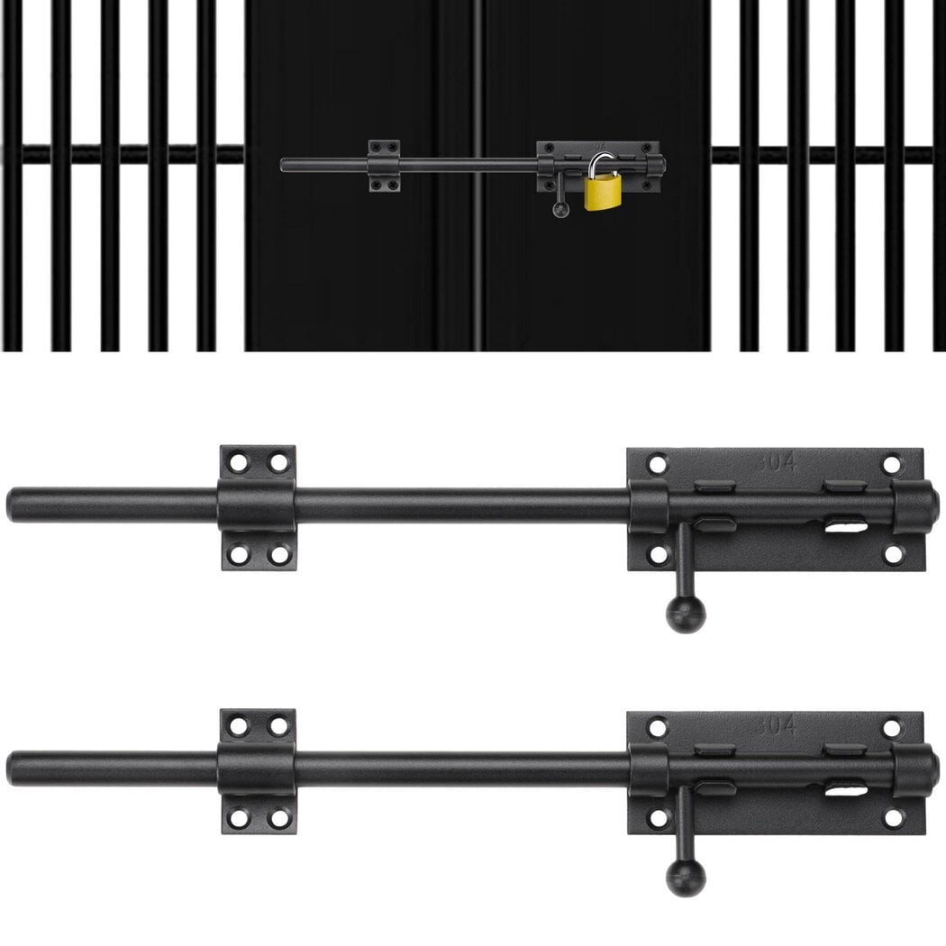 2 Packs Slide Bolt Latches, Heavy-Duty 304 Stainless Steel Gate Door ...