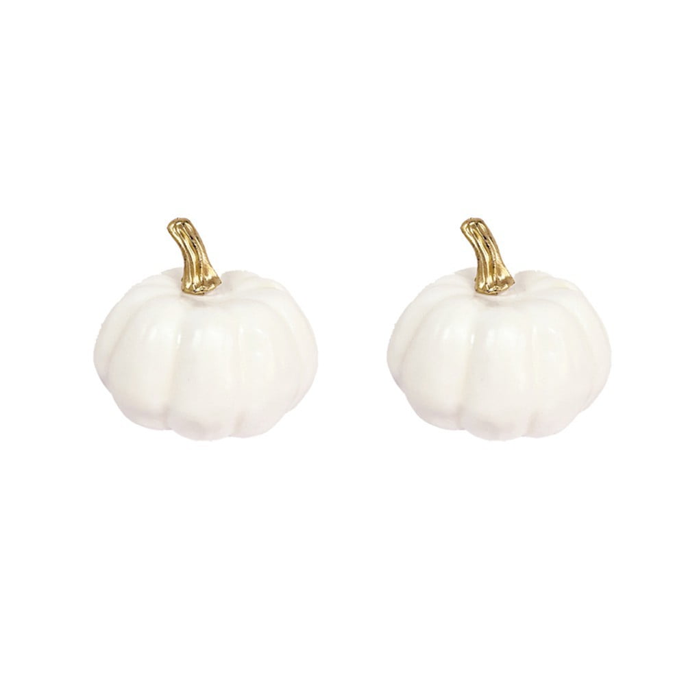 2 Packs Small Artificial Lifelike Pumpkin Set DIY Fall Harvest Mini ...