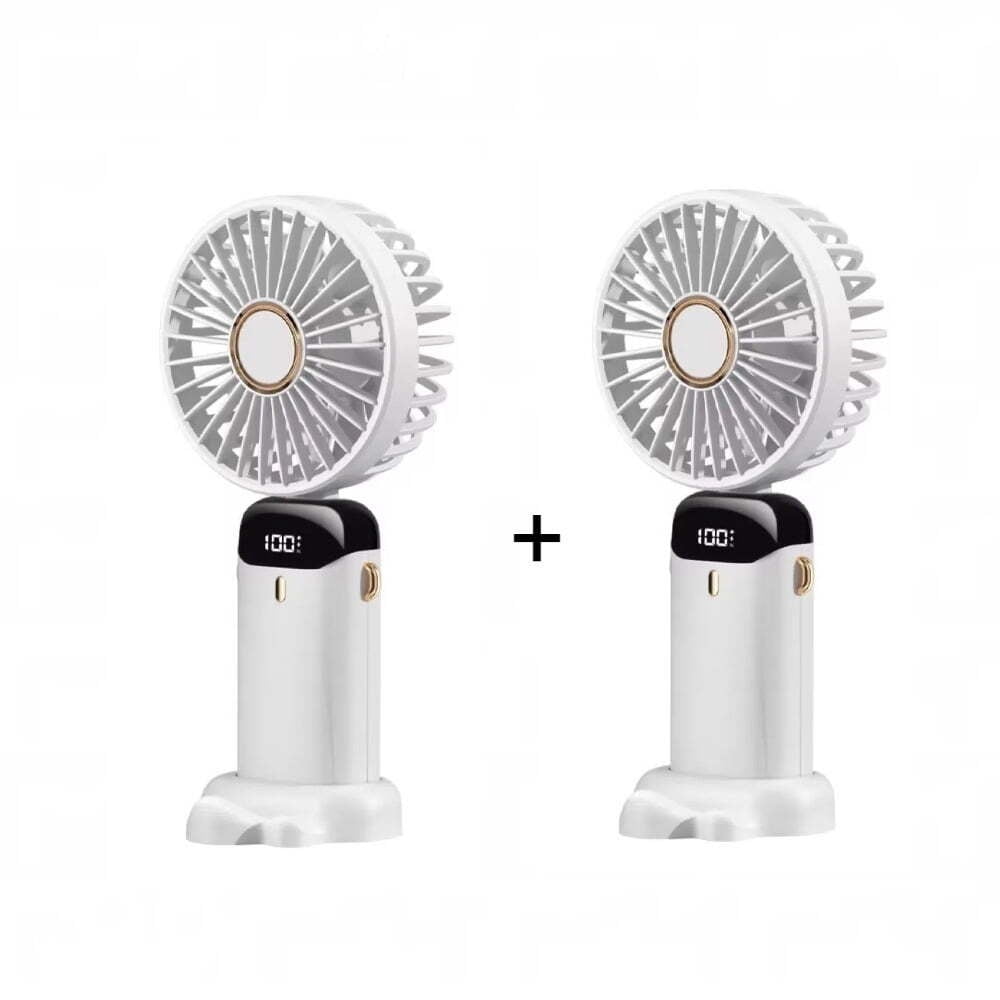 2 Packs Small Portable Fan- Handheld, Rechargeable Cooling Fans ...