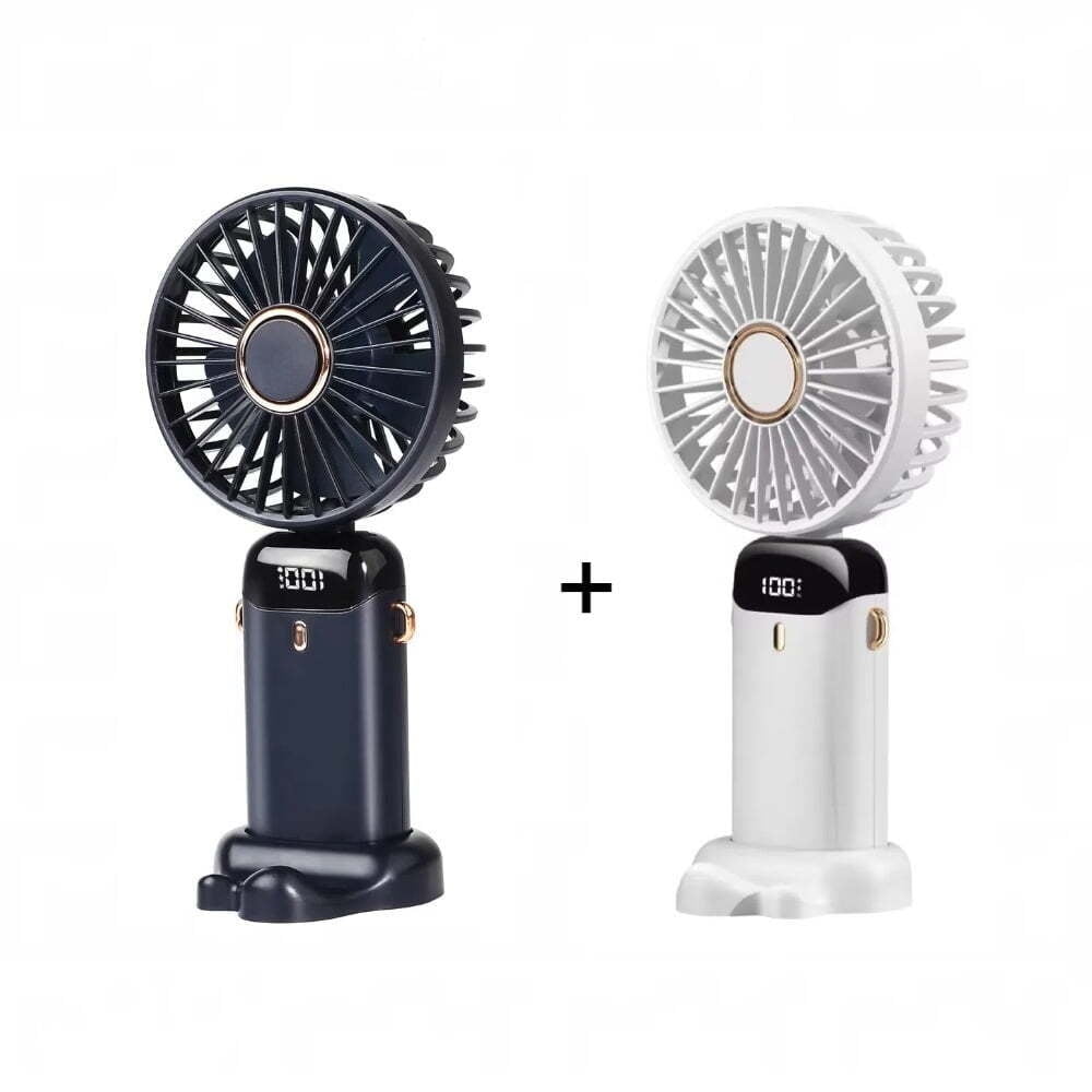 2 Packs Small Portable Fan- Handheld, Rechargeable Cooling Fans ...