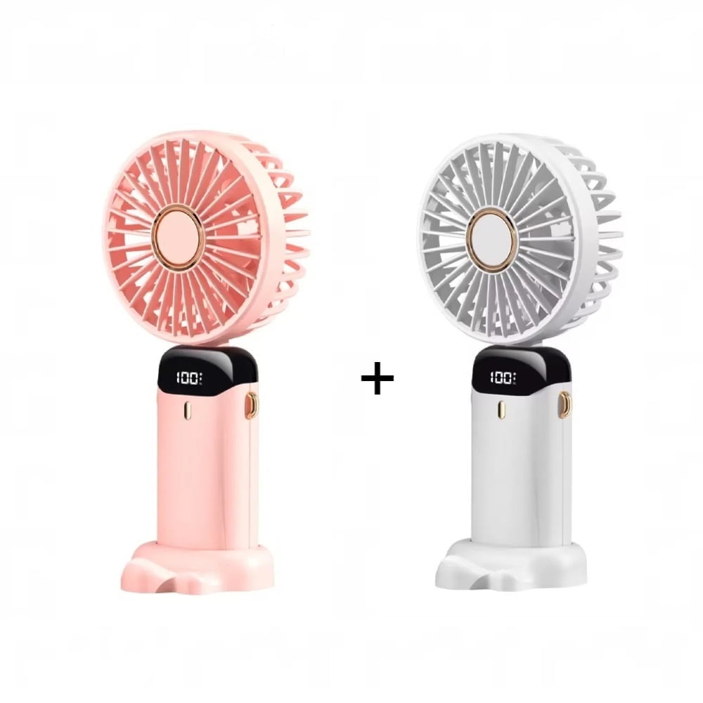 2 Packs Small Portable Fan- Handheld, Rechargeable Cooling Fans ...