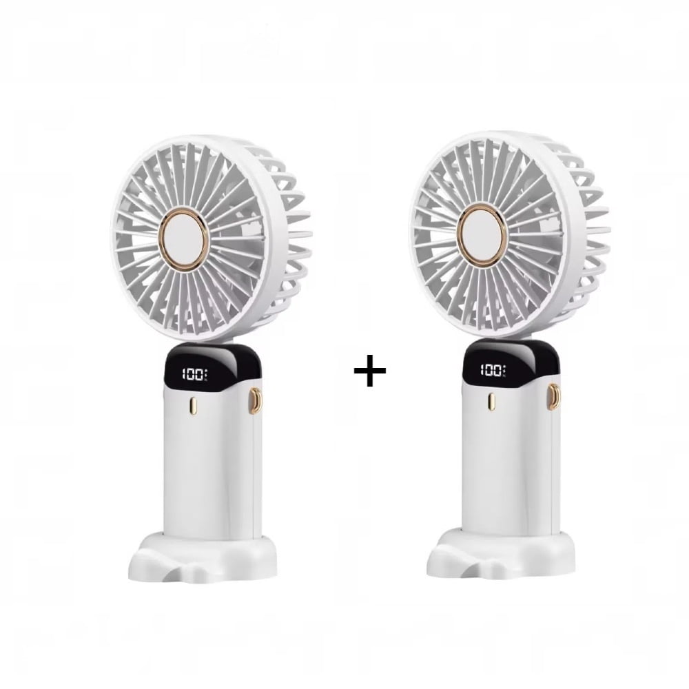 2 Packs Small Portable Fan- Handheld, Rechargeable Cooling Fans ...