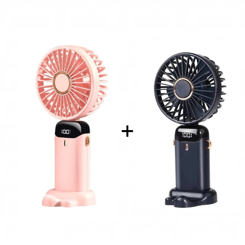 2 Packs Small Portable Fan- Handheld, Rechargeable Cooling Fans ...