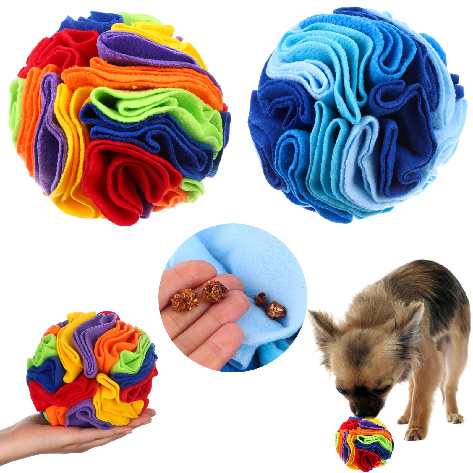 2 Packs Snuffle Ball for Dogs Stress Relief Interactive Dog Enrichment ...