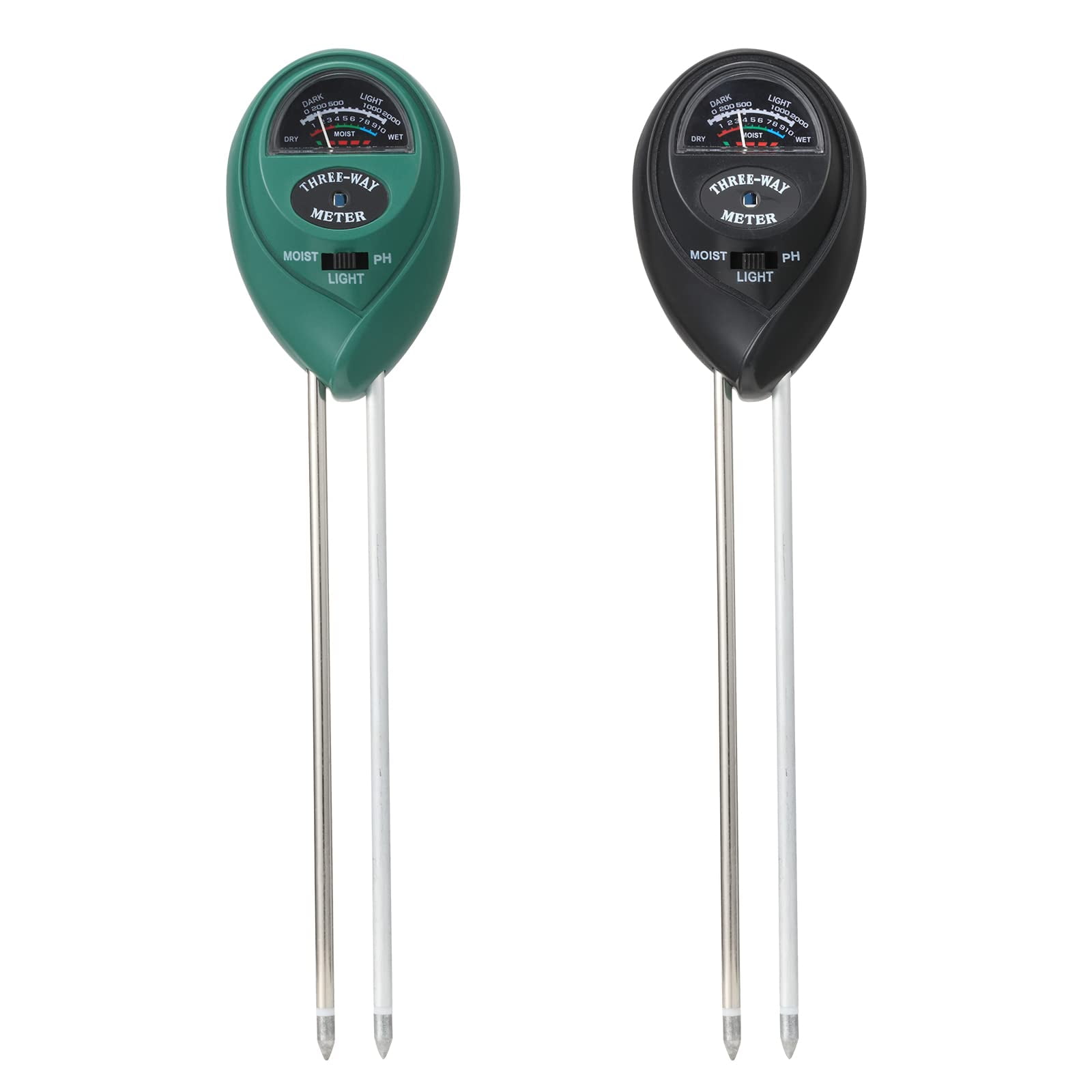 2 Packs Soil Moisture Meter, 3 in 1 Soil Tester Tool, Plant Water ...