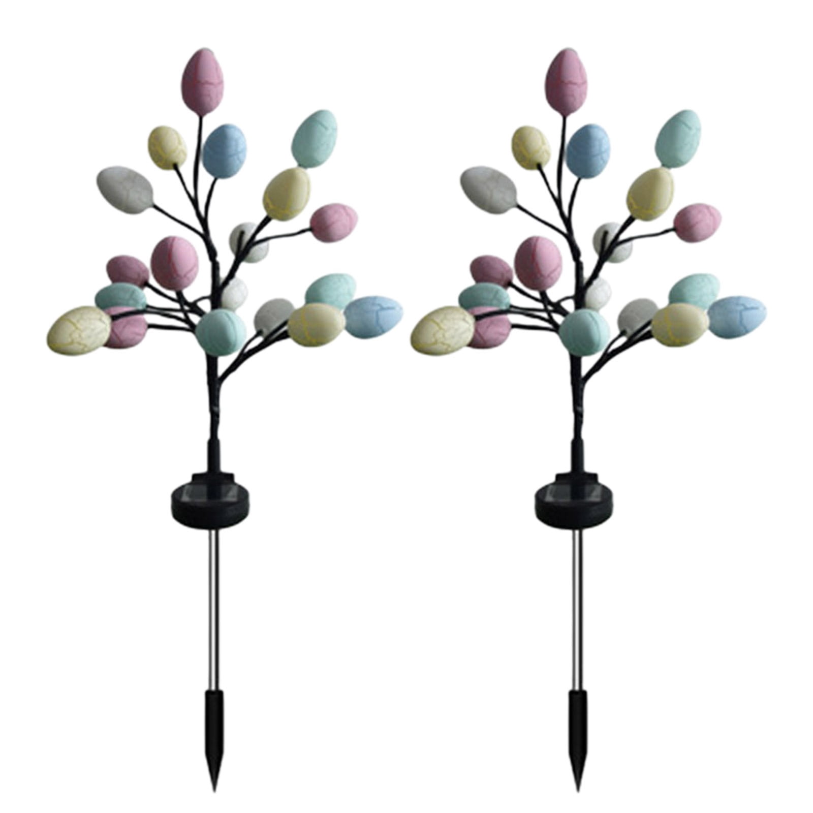 2 Packs Solar Easter Egg Lights, Colorful Garden Swaying Firefly Lights ...