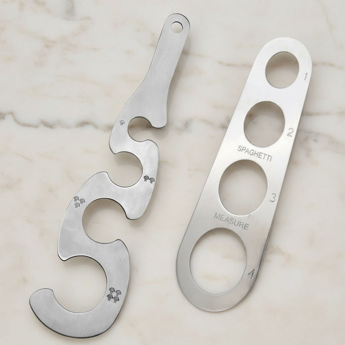 2-Packs Spaghetti Pasta Measurer Measure Tool, Stainless Steel Measurer ...