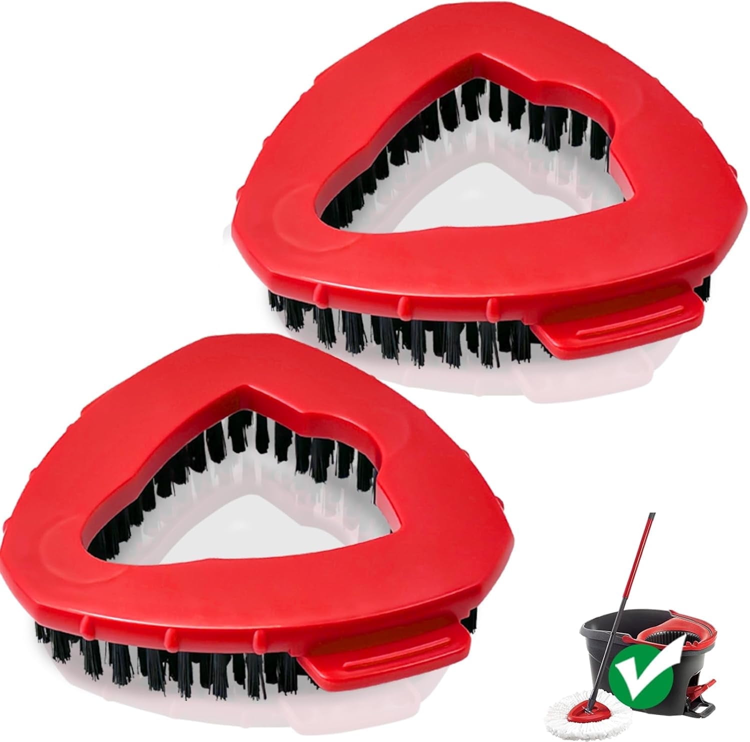 2 Packs Spin Mop Scrub Brush Head Compatible with O Cedar Easywring 1 ...