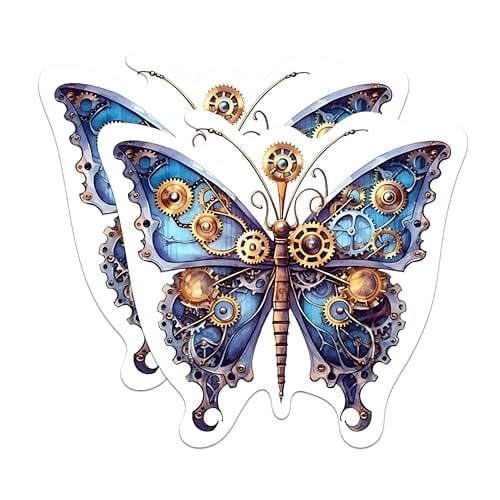 (2 Packs) Steampunk Butterfly Magnets - Aesthetic Gothic Steampunk ...