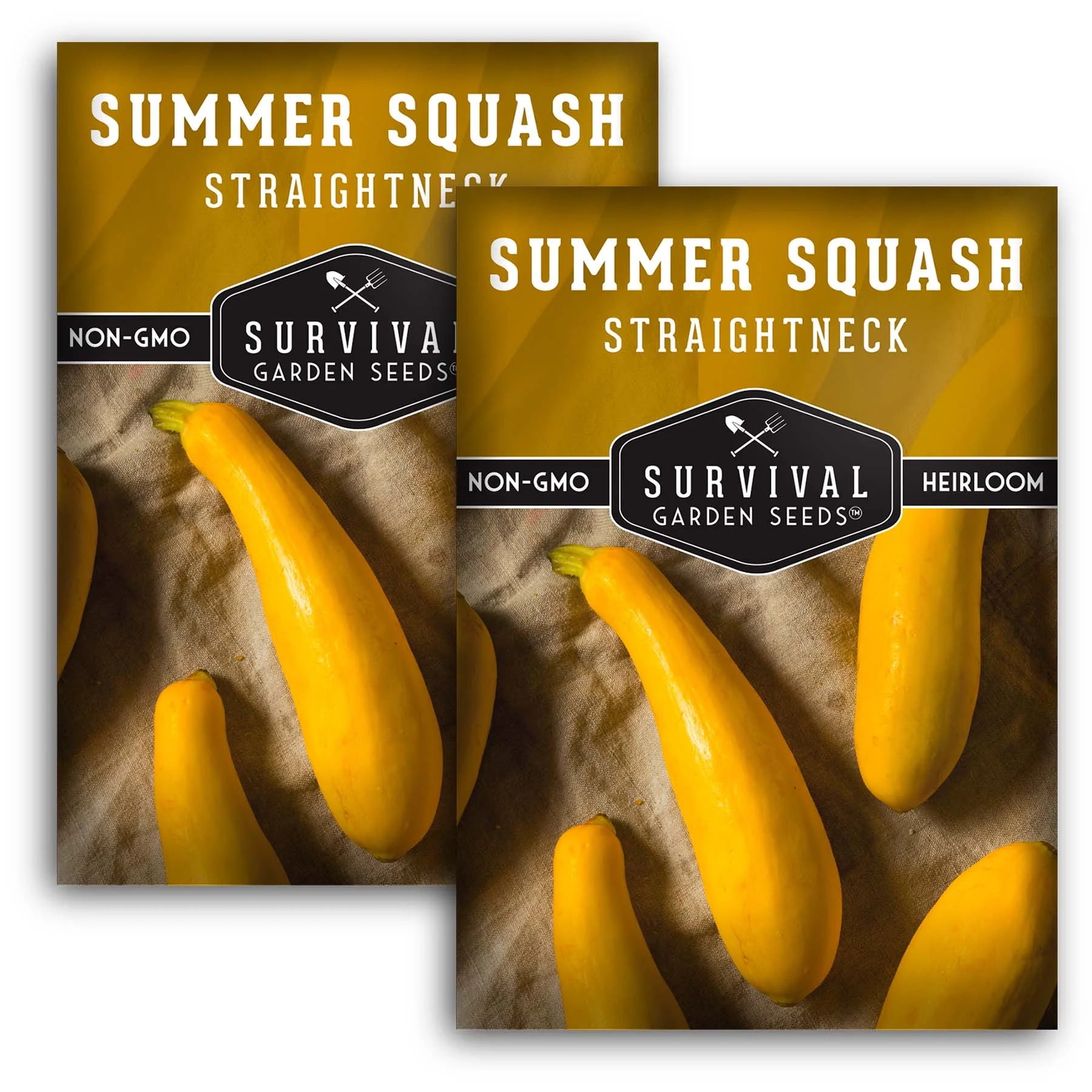2 Packs Non-GMO Heirloom Straightneck Summer Squash Seed - Full Sun ...