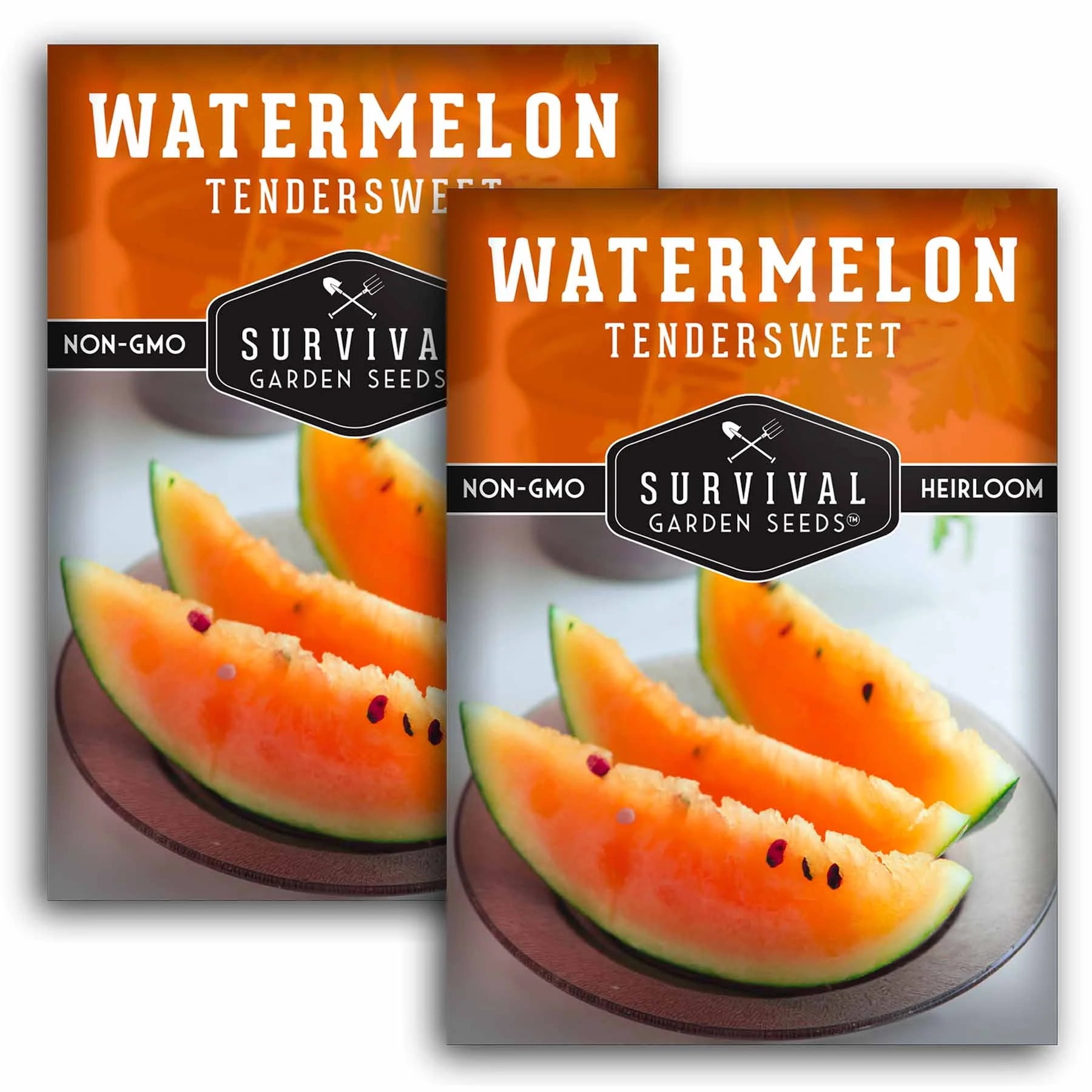 2 Packs Sugar Tendersweet Orange Watermelon Seed - Non-GMO Heirloom ...