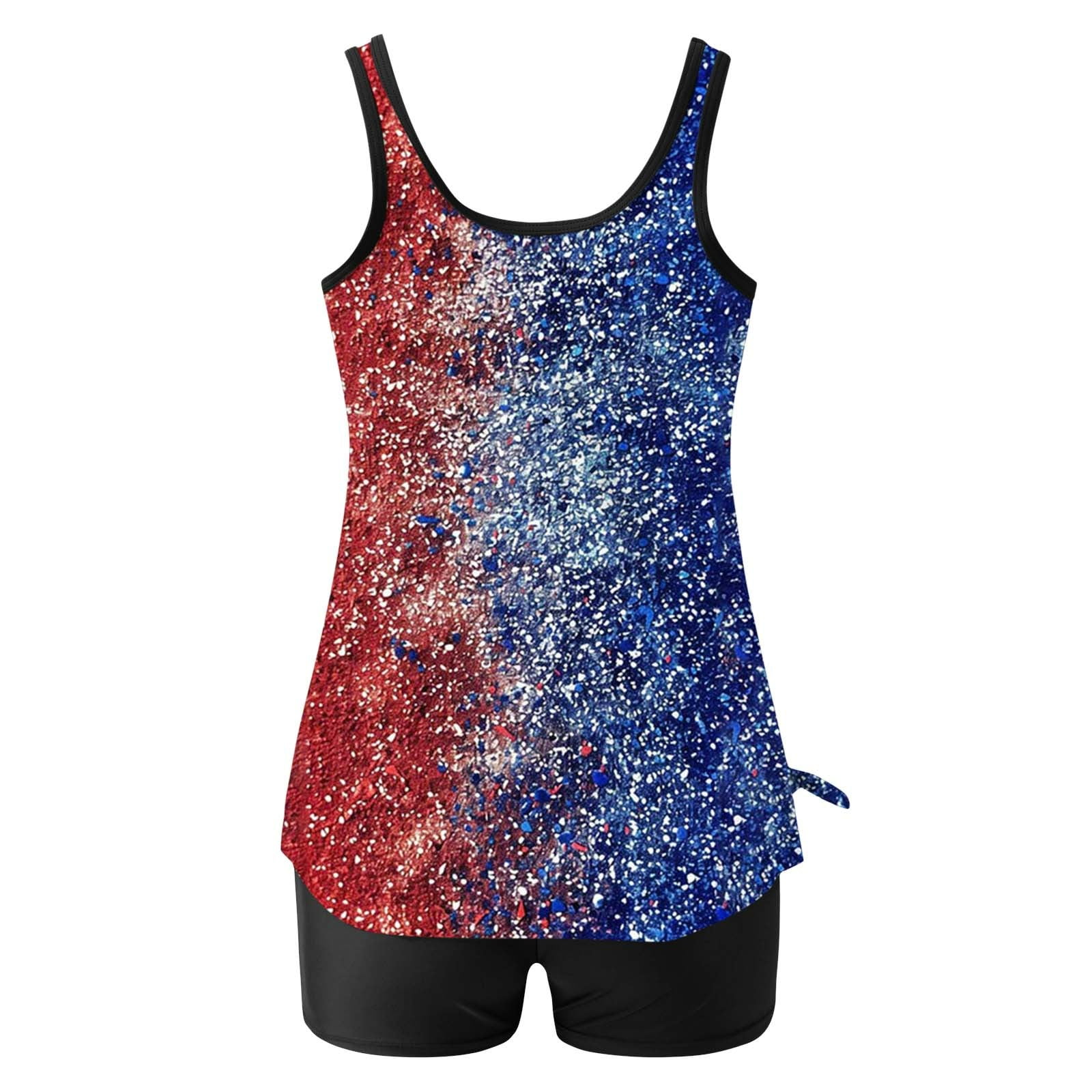 2 Packs Summer Swimsuit Sets for Womens 4Th of July Tank Tops USA Flag ...