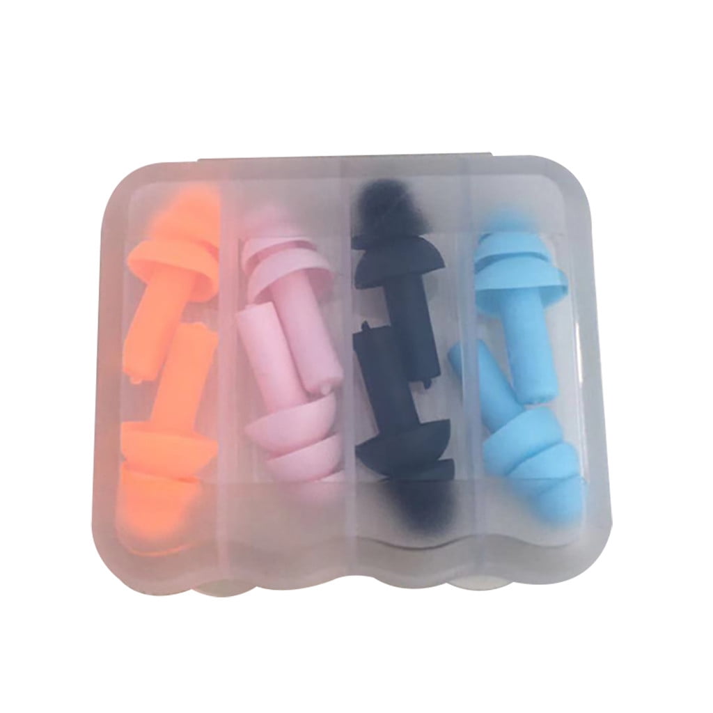 2 Packs Swimming Ear Plugs for Adults & Kids 6 Pairs Soft Silicone ...