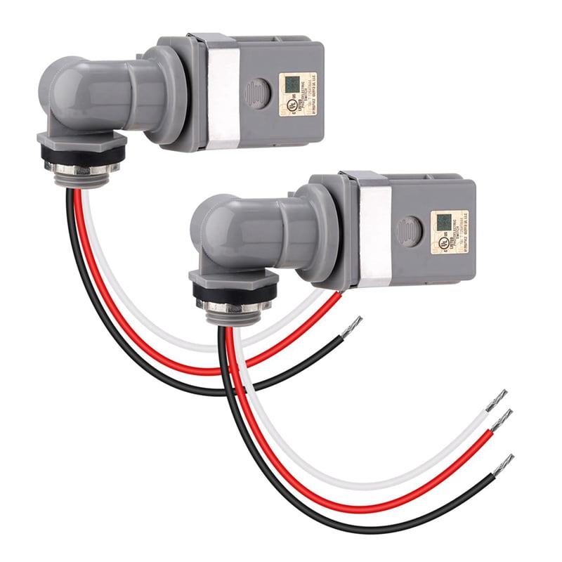 2 Packs Swivel Mount Photocontrol Outdoor Photocell Sensor with Stem ...