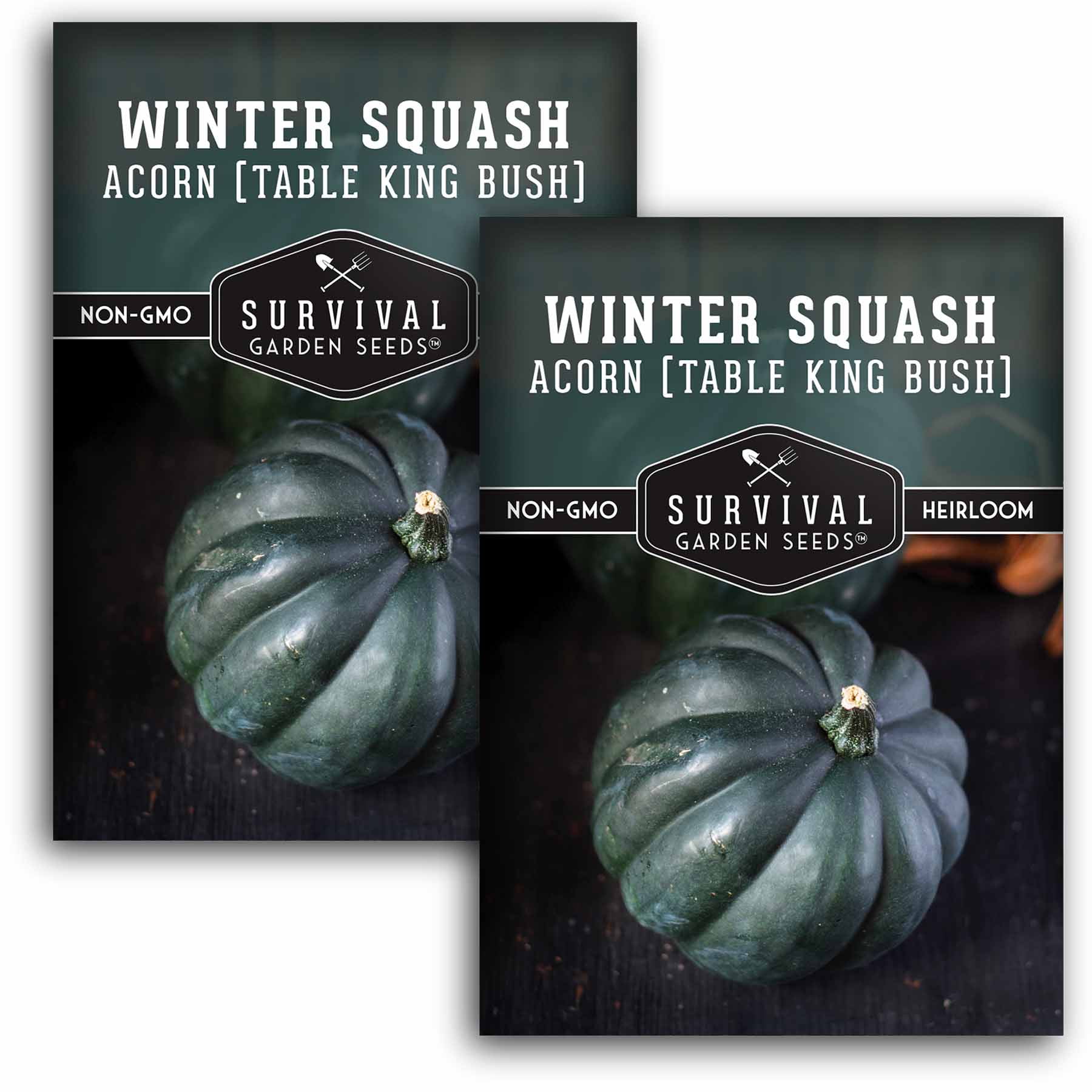 2 Packs Table King Acorn Squash Seeds - Non-GMO Heirloom Annual Full ...