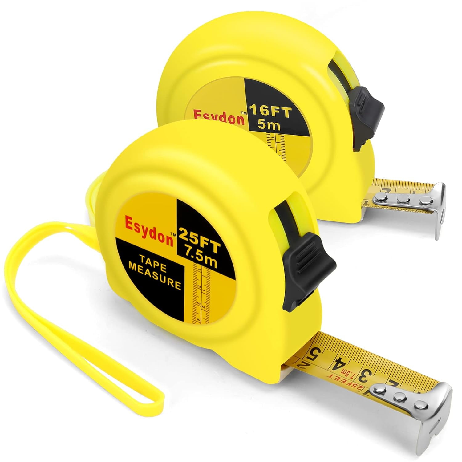 2 Packs Tape Measure 25 ft /16 ft, Measuring Extendable, lf-Locking ...