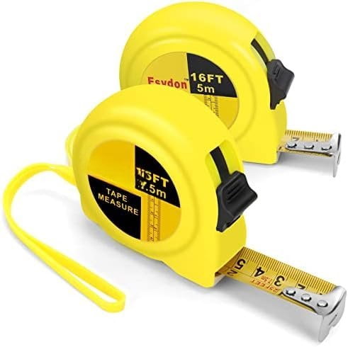 2 Packs Tape Measure 25 ft /16 ft, Measuring Tape Extendable, Self ...