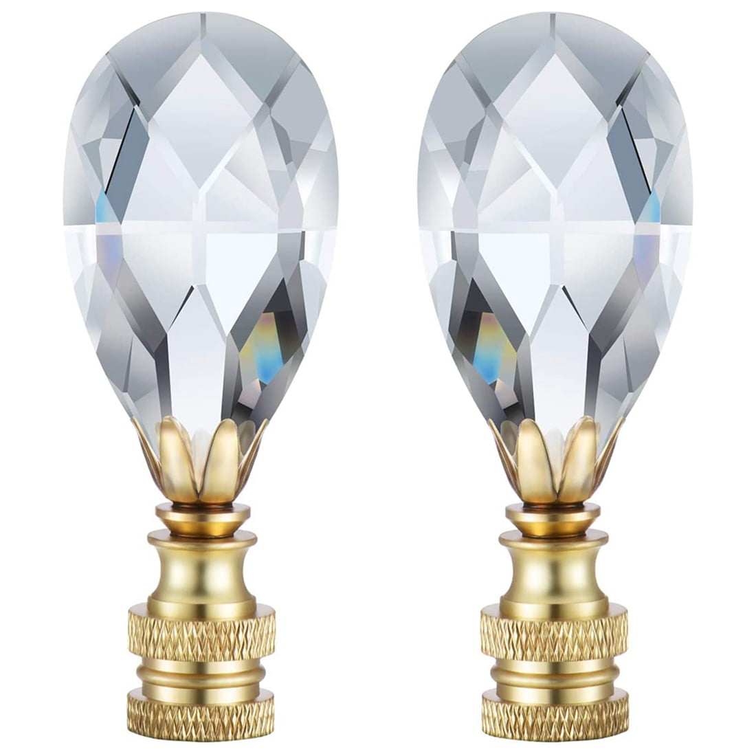 2 Packs Teardrop Lamp Finial Lamp Decoration for Lamp Shade with ...