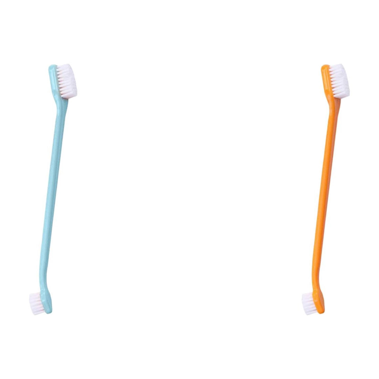 (2-Packs)Toothbrush Dog Tooth Puppy Double Line with Swivel Brushing ...