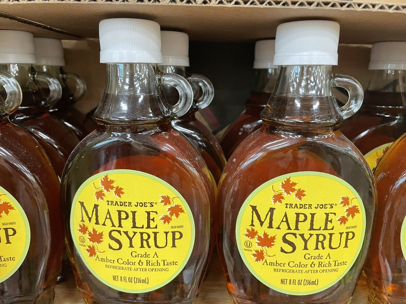2 Packs Trader Joe's 100% Pure Maple Syrup - U.S. Grade A 8 fl oz Each ...