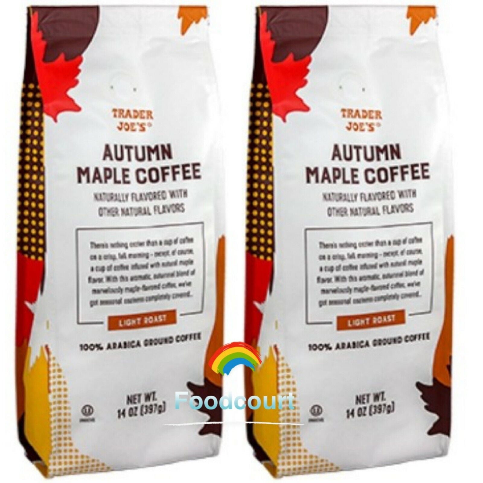 Trader Joe's Autumn Maple Ground Coffee, Light Roast, 14 oz Pack, Pack ...